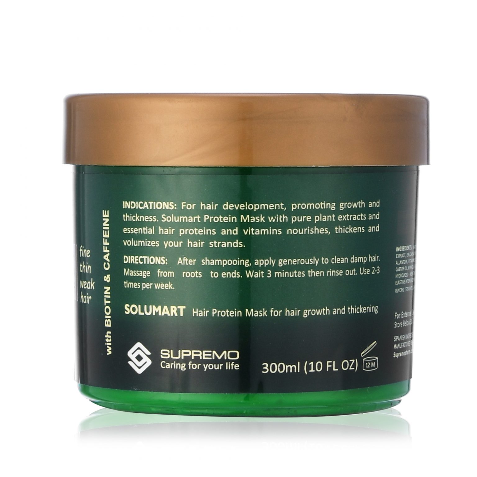 Solumart hair protein Mask (G). Promotes hair Growth & thickness ...