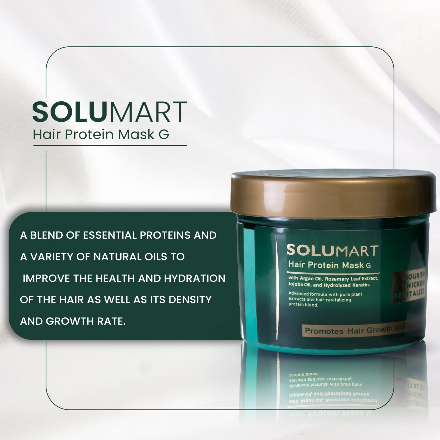 Solumart hair protein Mask (G). Promotes hair Growth & thickness ...